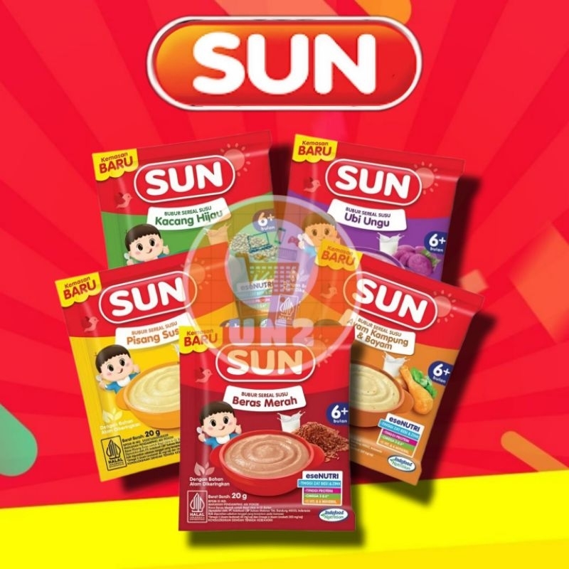 Jual Sun Bubur Sereal Susu Kemasan Sachet 20 g (1 Renceng isi 8 Pcs ...