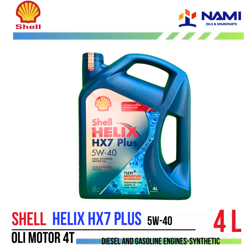 Jual *Shell Helix HX7 Plus 5W-40 (4L) GALON* Oli Mesin Mobil Bensin ...