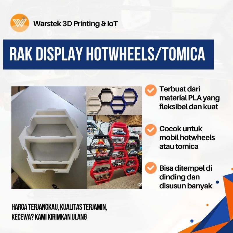 Jual Rak Display Dinding Modular Hotwheels Hot Wheels Tomica Die Cast ...