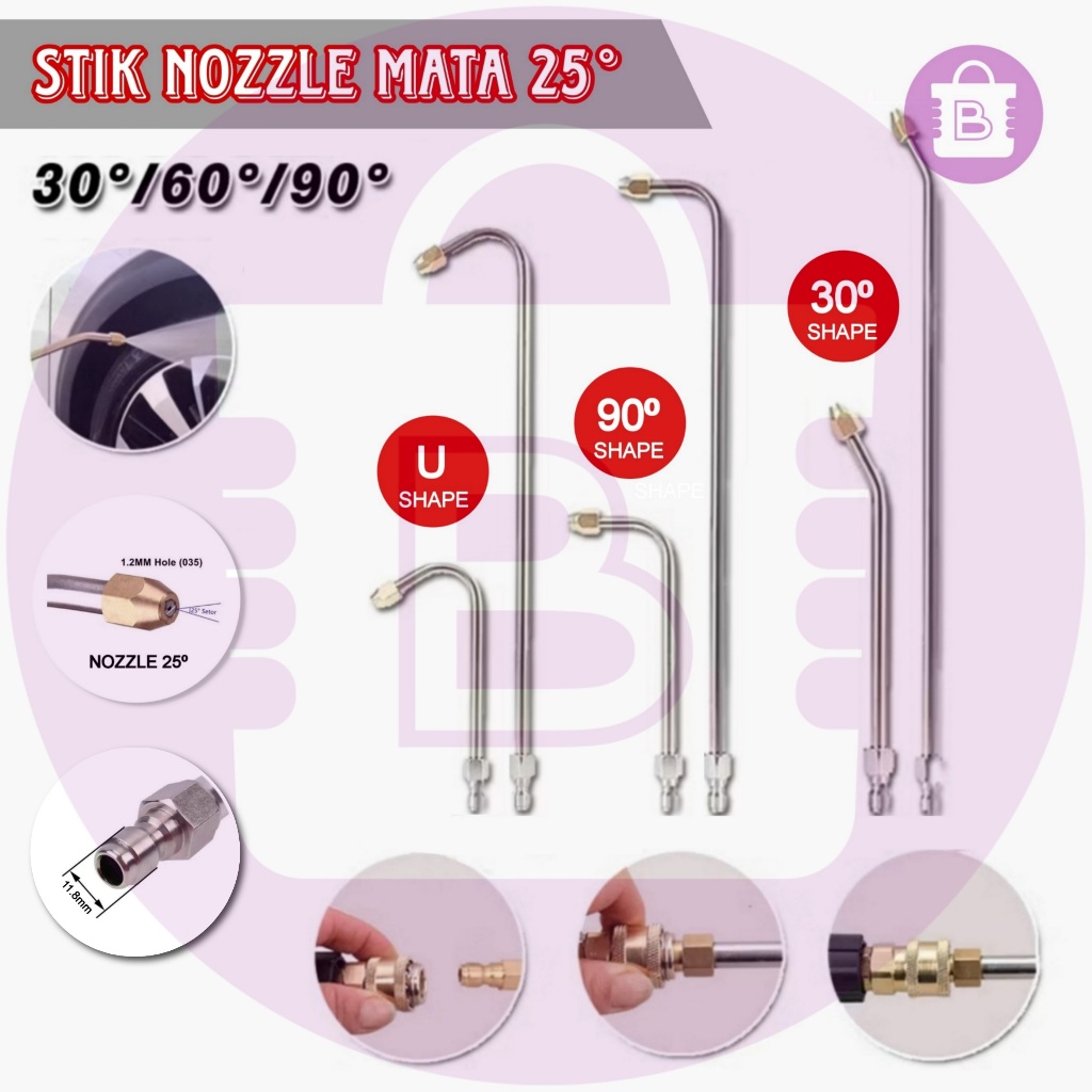 Jual Stik Nozzle 25⁰ | Stick Nozzle Jet Cleaner Bengkok 25 Derajat ...