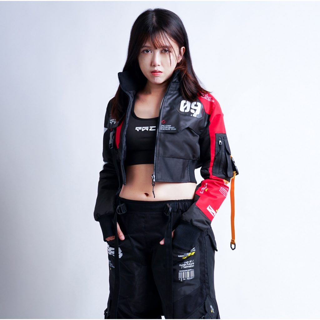 Jual TECHRACER - Breaker Croptop Red - Windproof Techwear Bomber | Shopee Indonesia