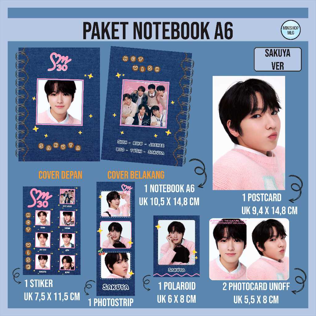 Jual PAKET HEMAT NOTEBOOK NCT WISH UNOFFICIAL - FANKIT NOTEBOOK NCT ...