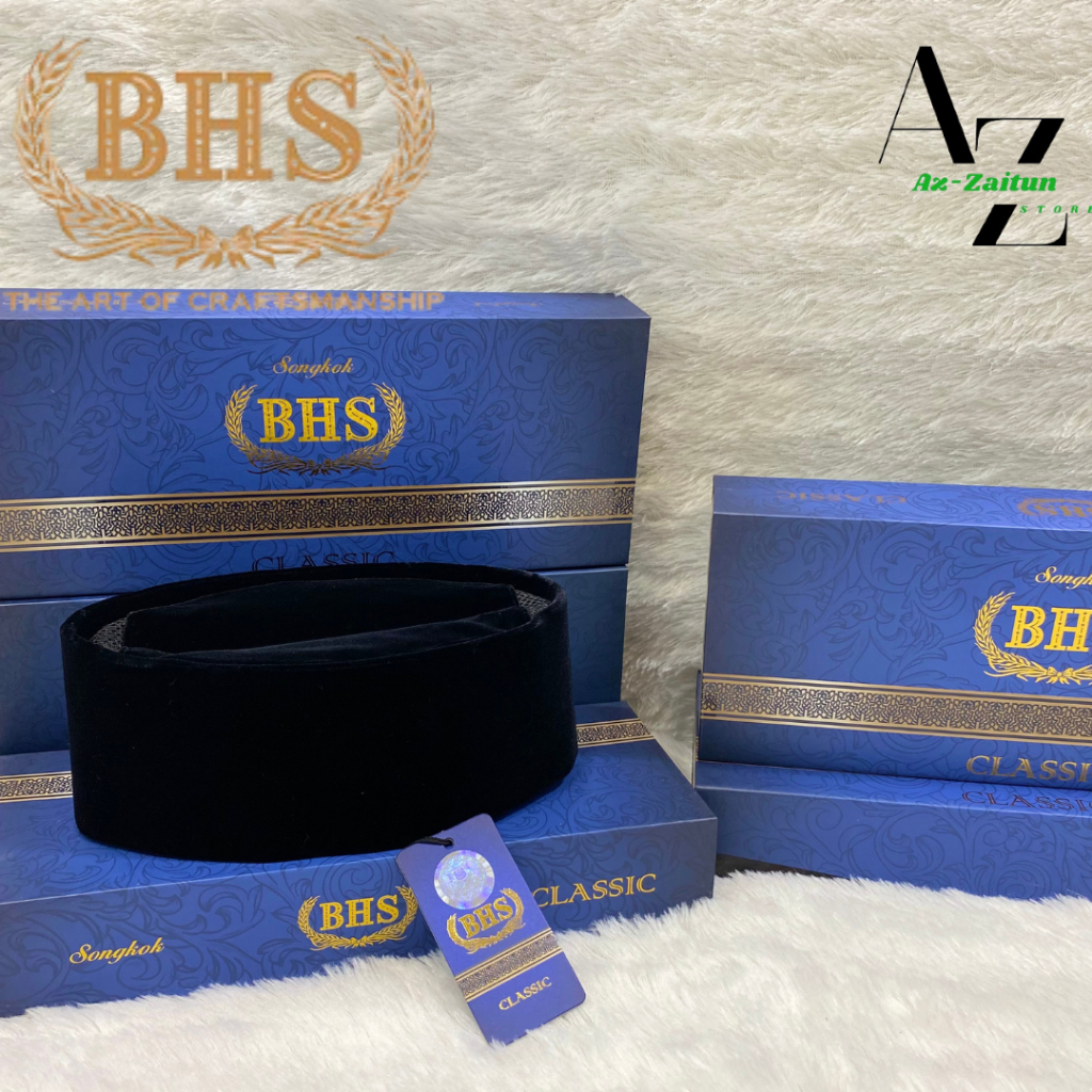 Jual Peci Kopiah BHS Peci hitam polos BHS Songkok Classic AC Tinggi 9 ...