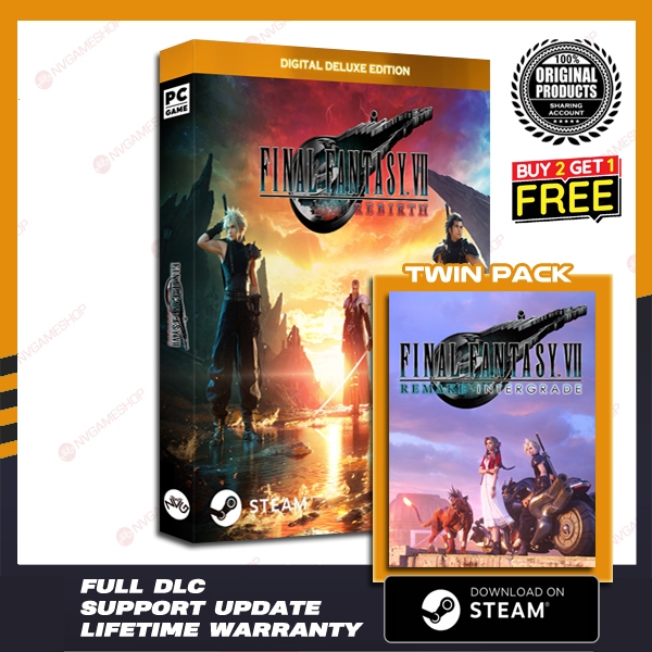 Jual Final Fantasy 7 Rebirth and Remake Intergrade Deluxe Twin Pack PC ...