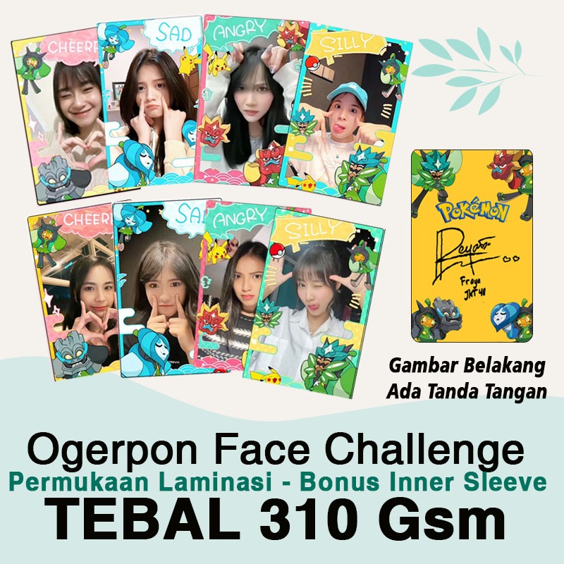 Jual Ogerpon Face Challenge JKT48 x Pokemon Photocard Desain Bolak ...