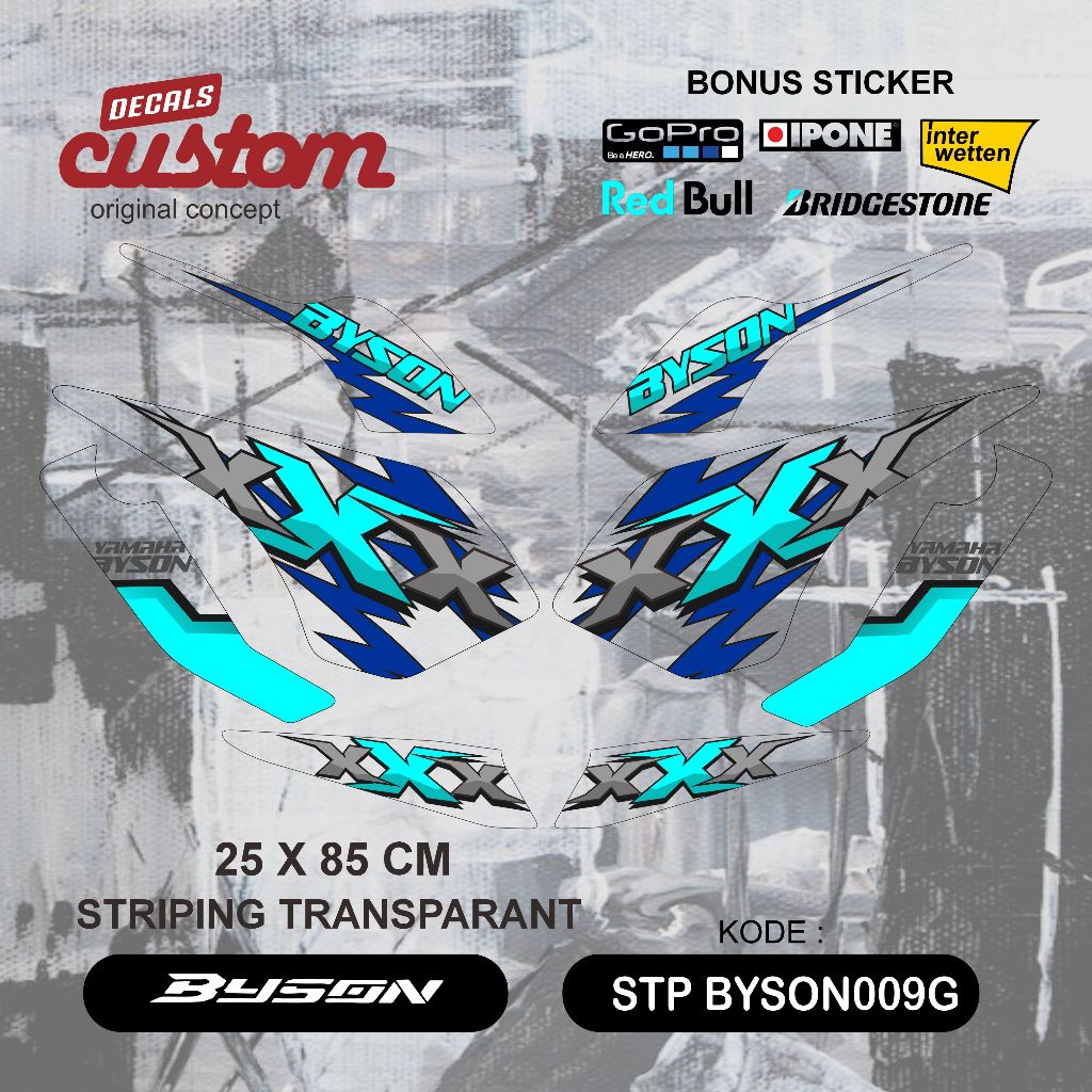 Jual stiker transparan yamaha byson decal motor transparan ultra uv ...