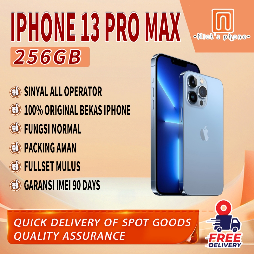 Jual iPhone 13 Pro Max 256GB Fullset Second Original100% OLED-Original Mulus Phone 3utools All ...