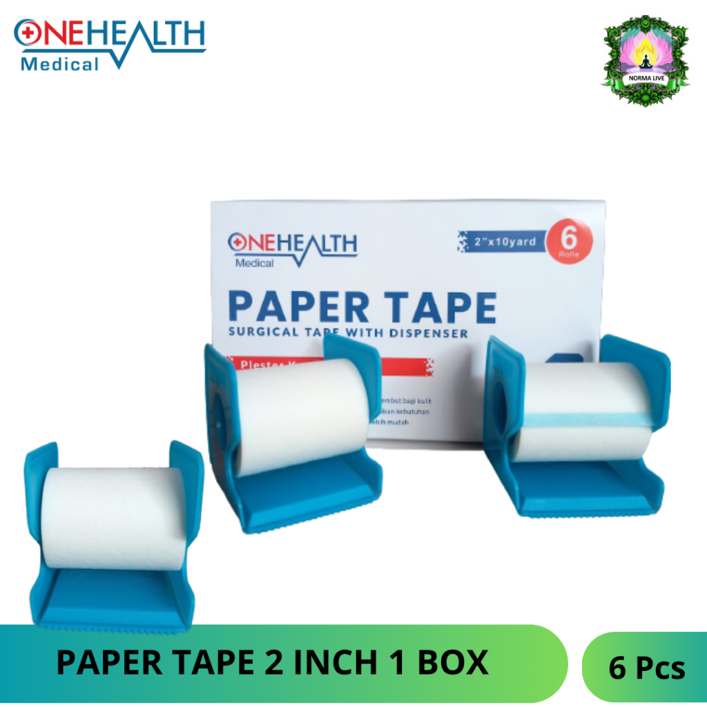 Jual Onehealth Paper Tape 2 inch Plester Medis 5 cm + Roll Dispenser ...