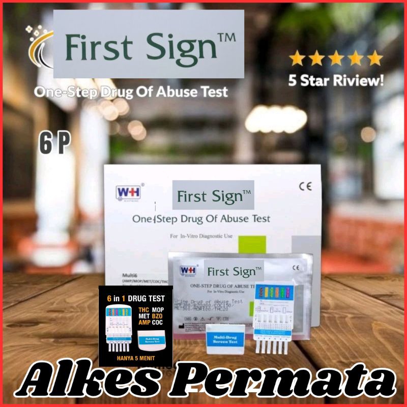 Jual First Sign MULTI - DRUG ABUSE TEST NARKOB4 6P ALAT TEST URIN URINE ...