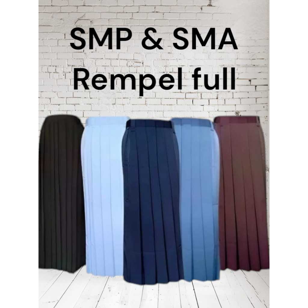 Jual Rok SEKOLAH SMP Dan SMA MODEL REMPEL FULL Seragam Sekolah SMA Dan ...