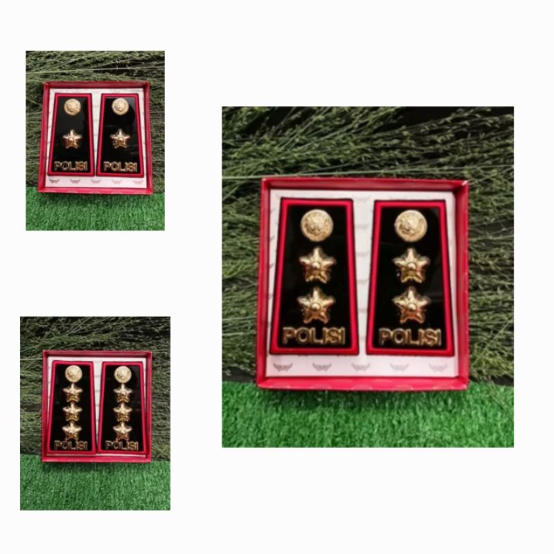 Jual Pangkat PDH Kompol Akbp Kombes Perwira Polri Model Akrilik Lis ...