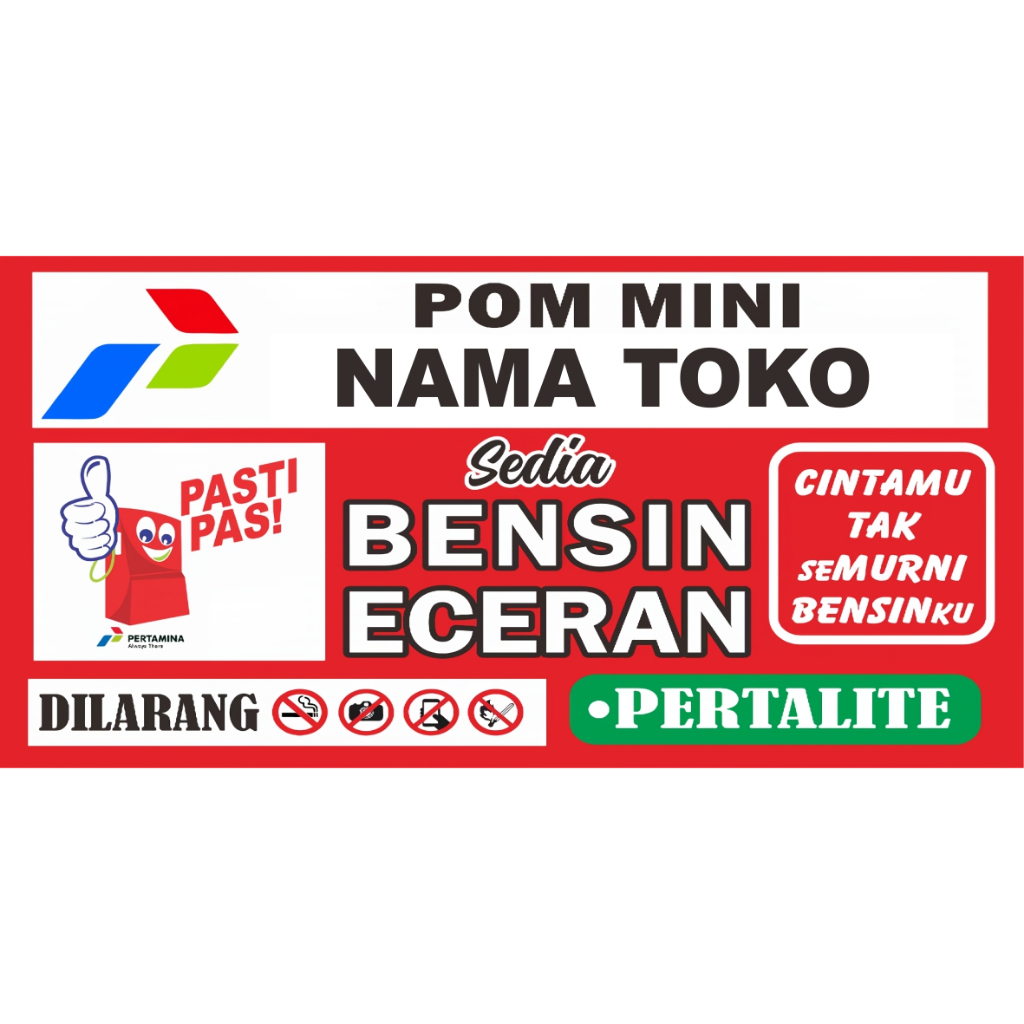 Jual SPANDUK POM BENSIN MINI BELI 1 GRATIS 1 UKURAN 100 CM X 50 CM ...