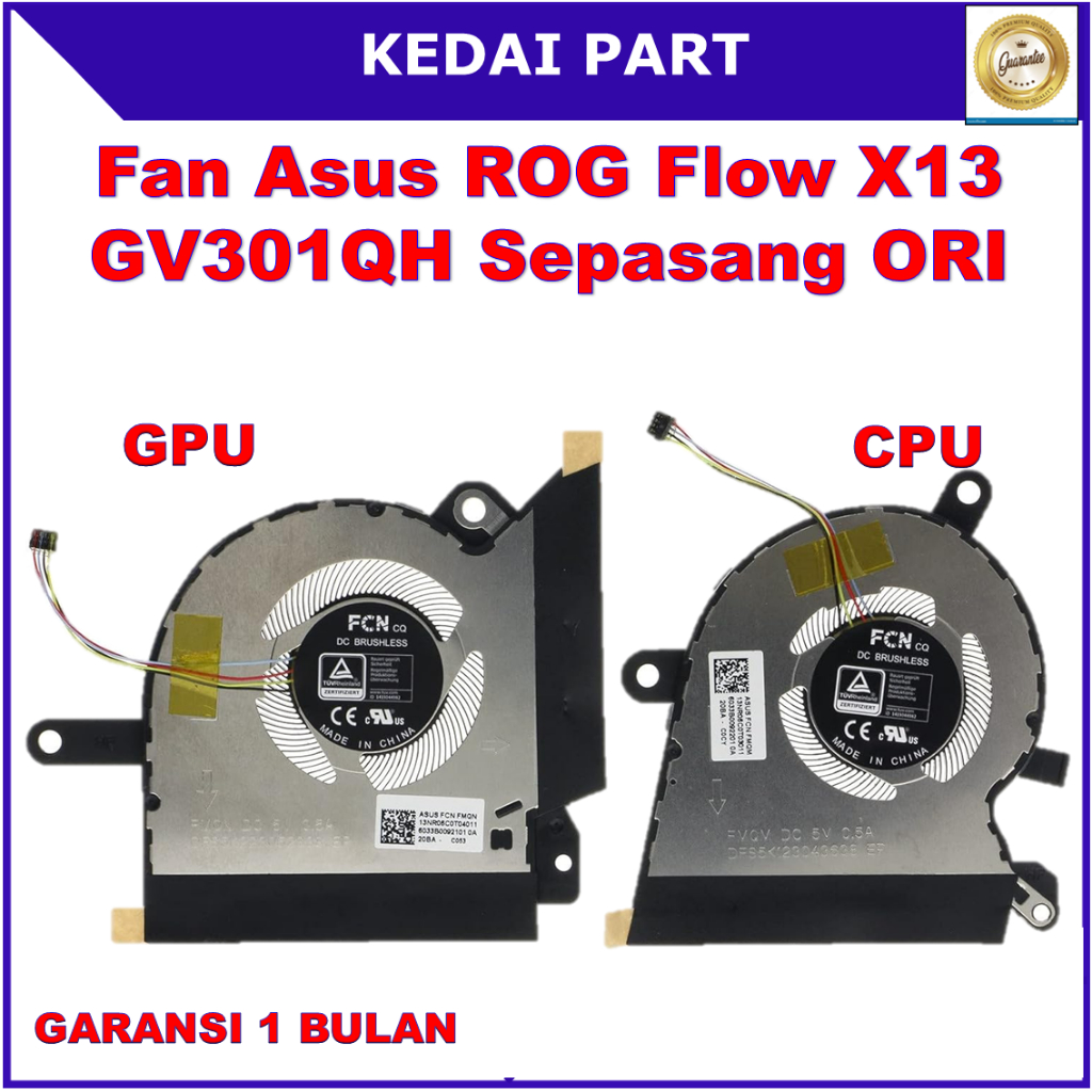 Jual Kipas Fan Asus ROG Flow X13 GV301QH GV301 GV301LA GV301Q GV301QC GV301QE FMQM FMQN CPU ...