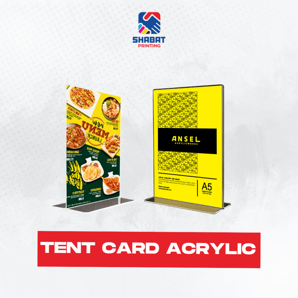 Jual Tent Card Acrylic A4 A5/ Nomor Meja / Tent Card Holder | Shopee ...