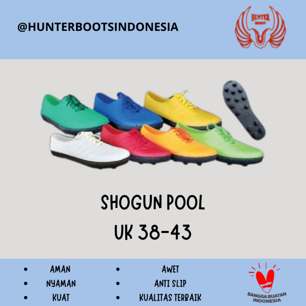 Jual SEPATU SHOGUN POOL (UK 38-43) sepatu sol bola kualitas premium sol ...