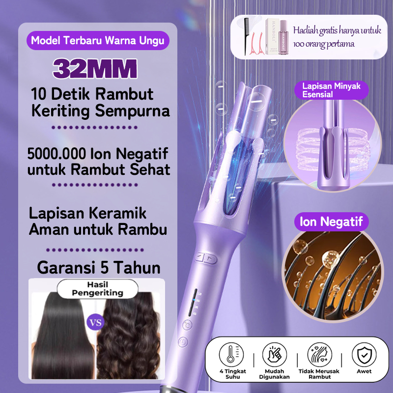 Jual Catokan Rambut Curly Otomatis Pemanasan Cepat 10 Detik Gelombang Korea Tahan Lama Big Wave ...