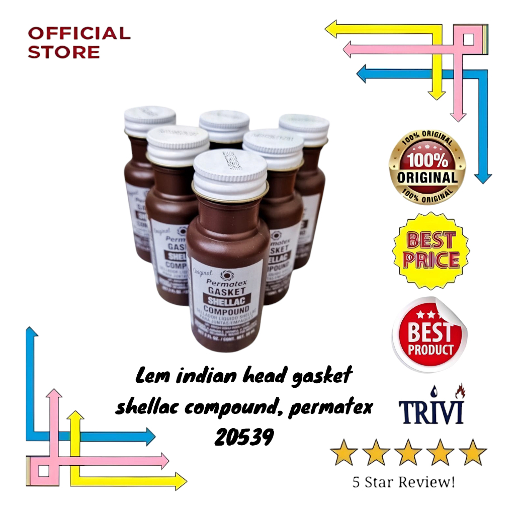 Jual Lem indian head gasket shellac compound, permatex 20539 | Shopee ...