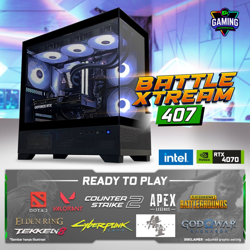 Jual PC Rakitan EK Gaming BattleXtream 407 - Core i7 RTX 4070 - Enter ...