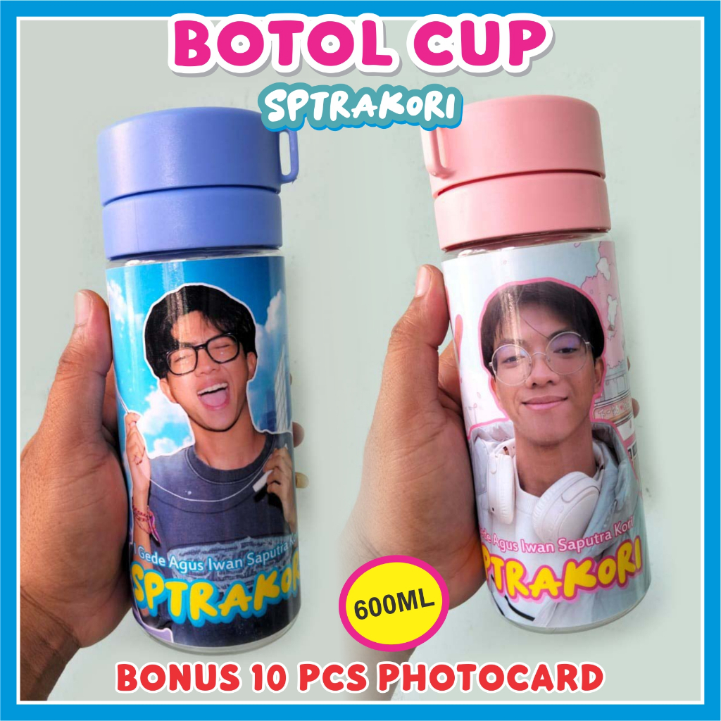 Jual Botol Minum Cup Edisi Saputra kori 600ml Limited edition | Shopee ...