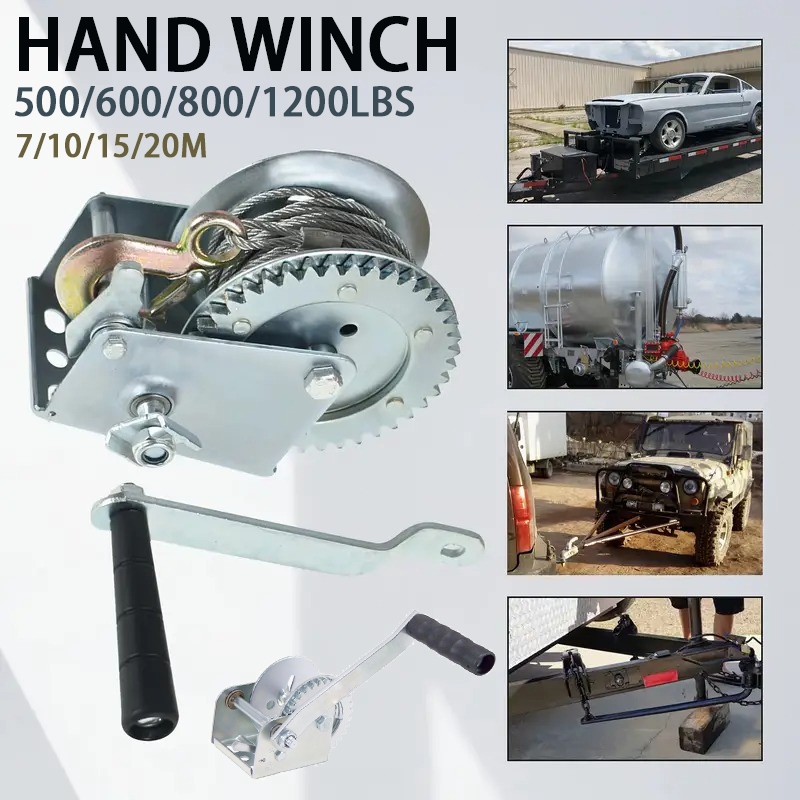 Jual Hand Winch 800/600/500/1200 Lbs Katrol Manual 250 Kg Kerekan Sling ...