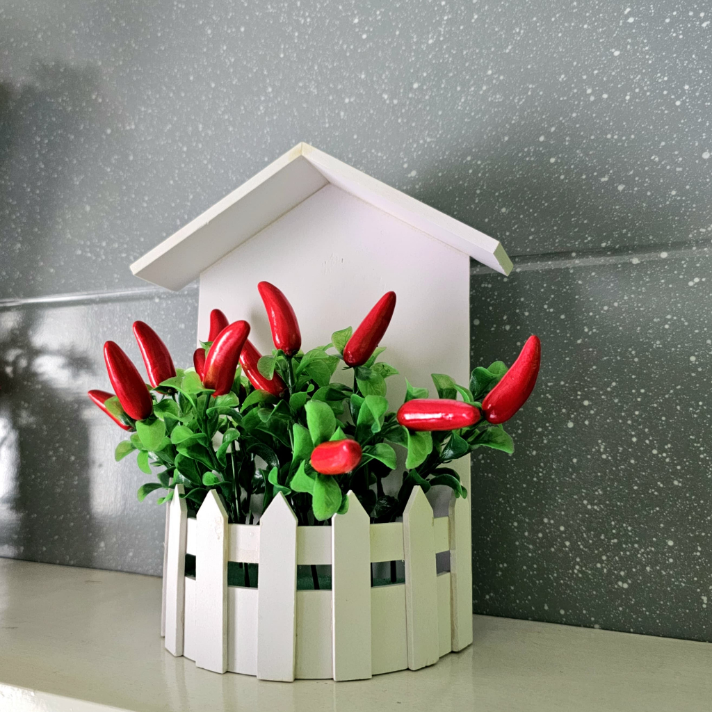 Jual Tanaman Hias Buah Cabe Cabai Palsu Vas Tempel Tanaman Hiasan ...