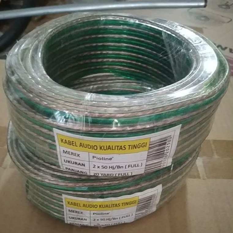 Jual Kabel transparan 2x50 panjang 20 yard/kabel listrik serabut 2x50 di kota pontianak | Shopee ...