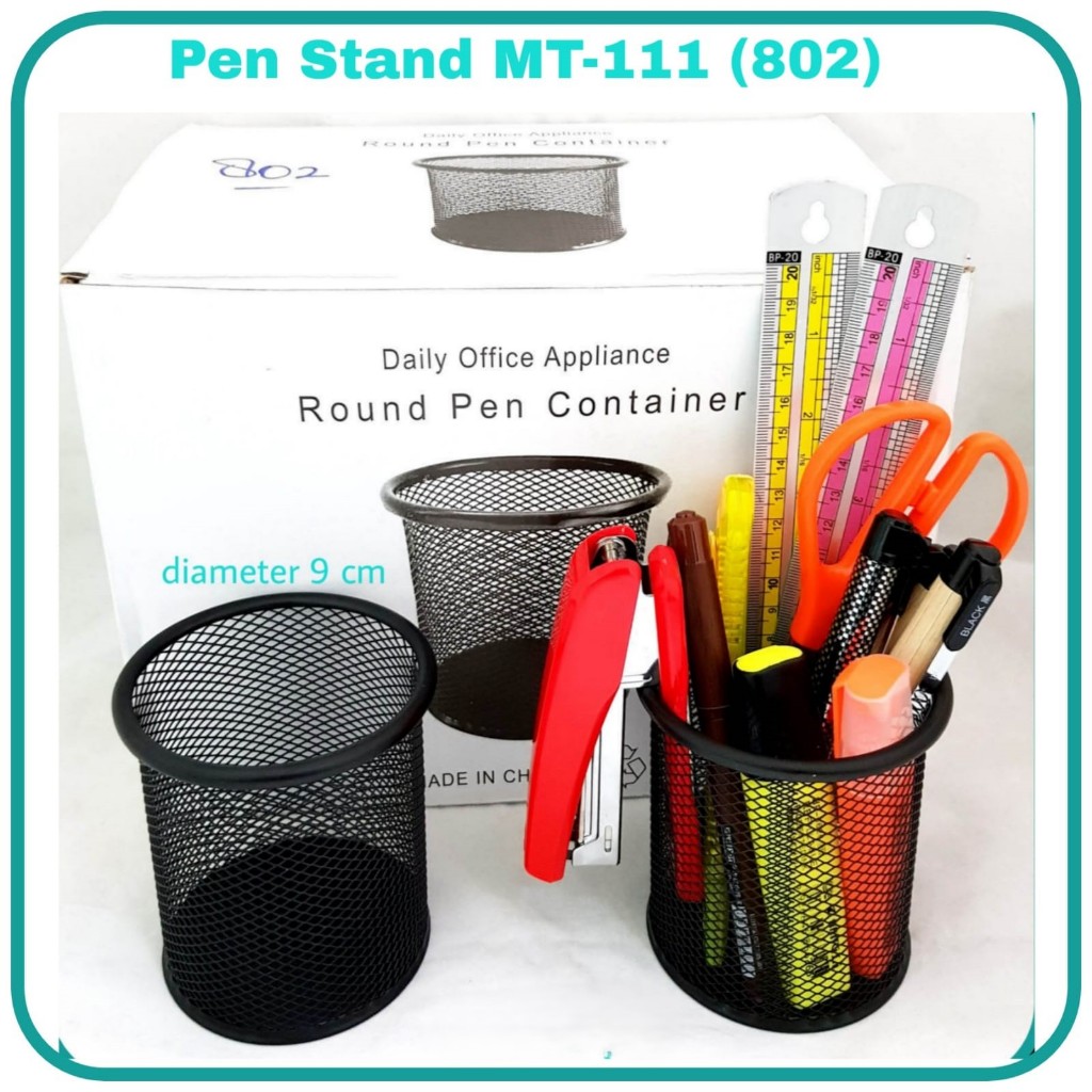 Jual ROUND Pen CONTAINER / Tempat pulpen besi keranjang (Microtop ...