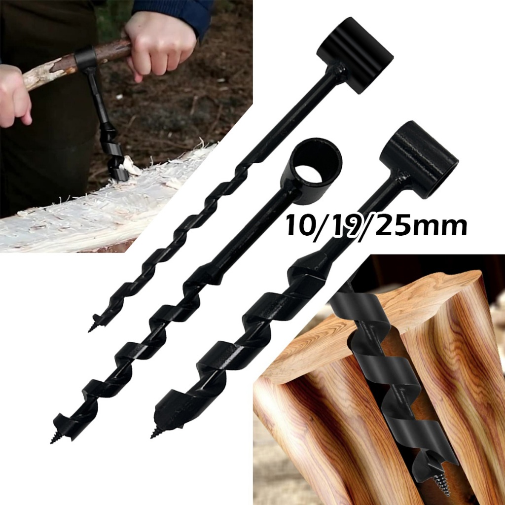 Jual Bor Manual Tangan Kayu Mata Bor 10MM 19MM 25MM Auger Buatan Tangan ...