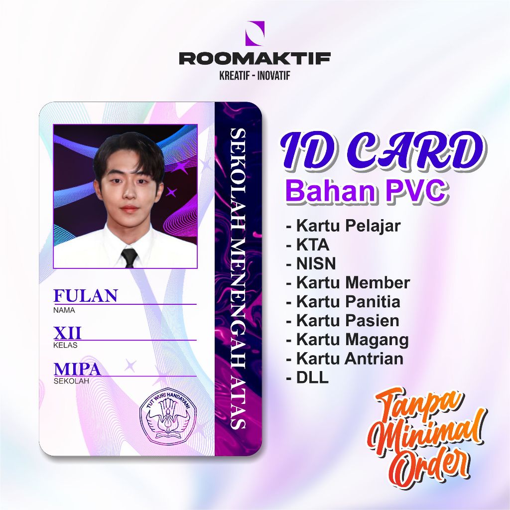 Jual ID CARD/KARTUNAMA BAHAN PVC | Shopee Indonesia