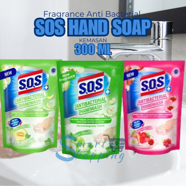 Jual SOS HAND SOAP 300 ML REFF / SABUN CUCI TANGAN / HAND WASH | Shopee ...