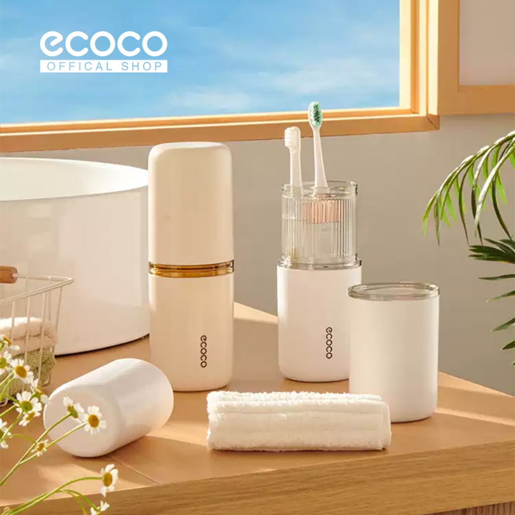 Jual ECOCO Scalable Toothbrush Travel Cup - Cangkir cuci perjalanan cangkir menyikat gigi ...