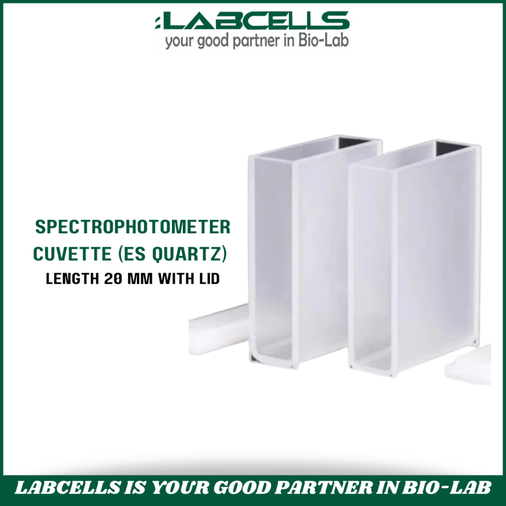 Jual Spectrophotometer Cuvette (ES Quartz) Length 20 mm With Lid Q11020 ...