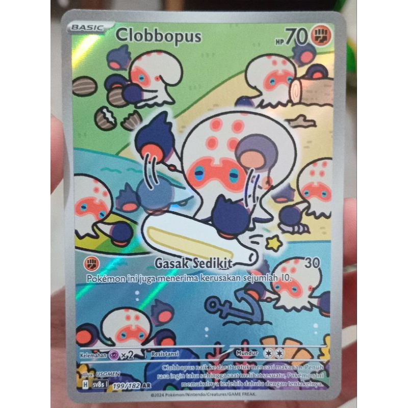 Jual KARTU POKEMON CLOBBOPUS AR INDONESIA HOLO | Shopee Indonesia