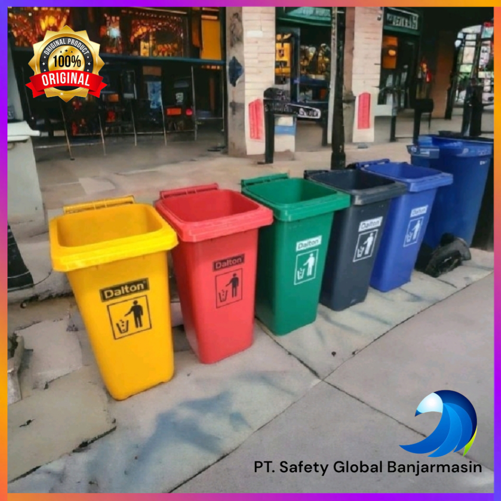 Jual Tempat Sampah Roda Besar 240 Liter Dalton HPDE / DUSTBIN / Bak Sampah Dalton | Shopee Indonesia