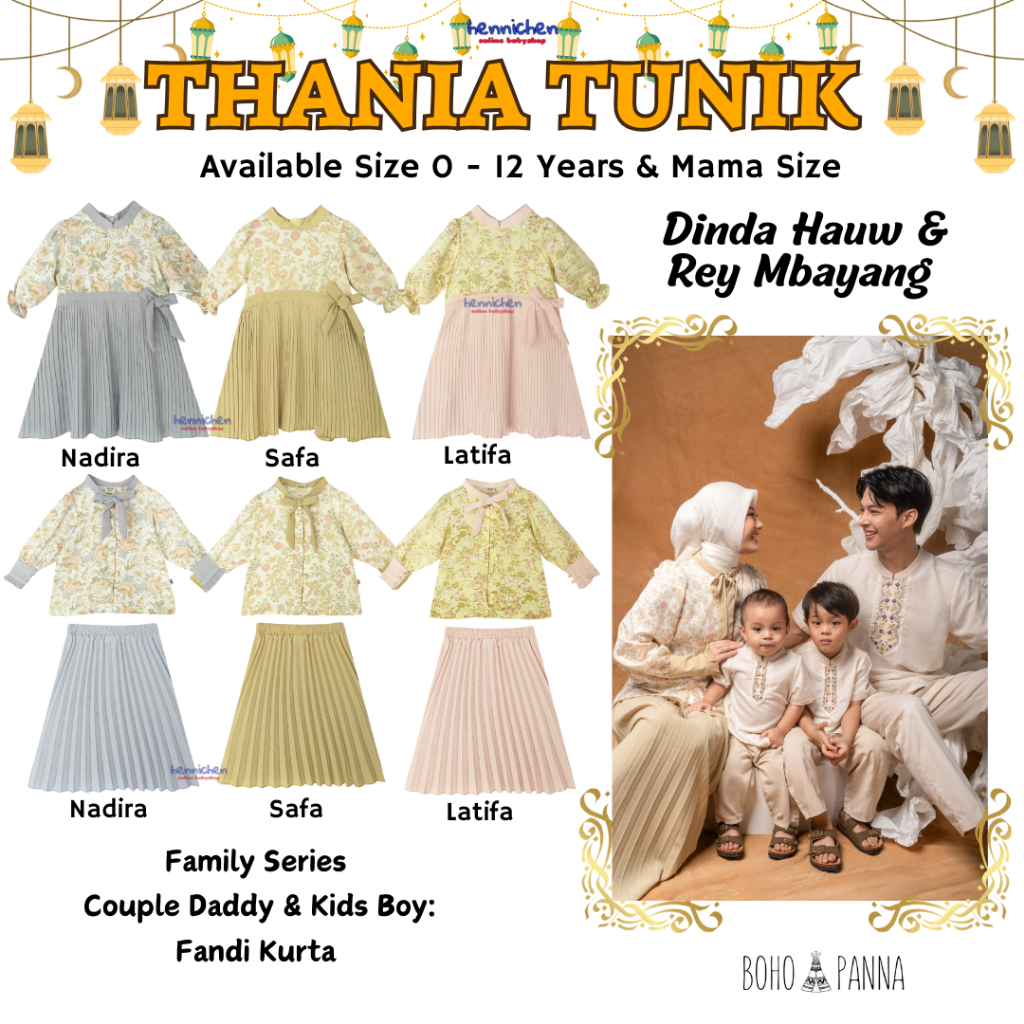 Jual Bohopanna 0-12 Tahun & Dewasa Thania Set / Setelan Lebaran Anak Dan Bayi / Tunik Raya Anak ...