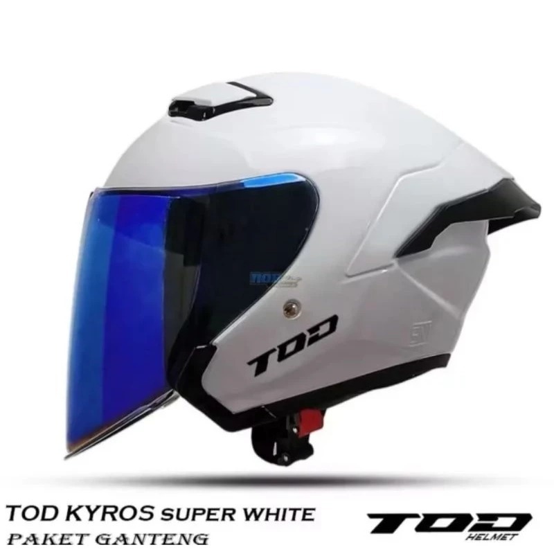 Jual Helm TOD Kyroz Solid Paket Ganteng Helm Half Face SNI Paket ...