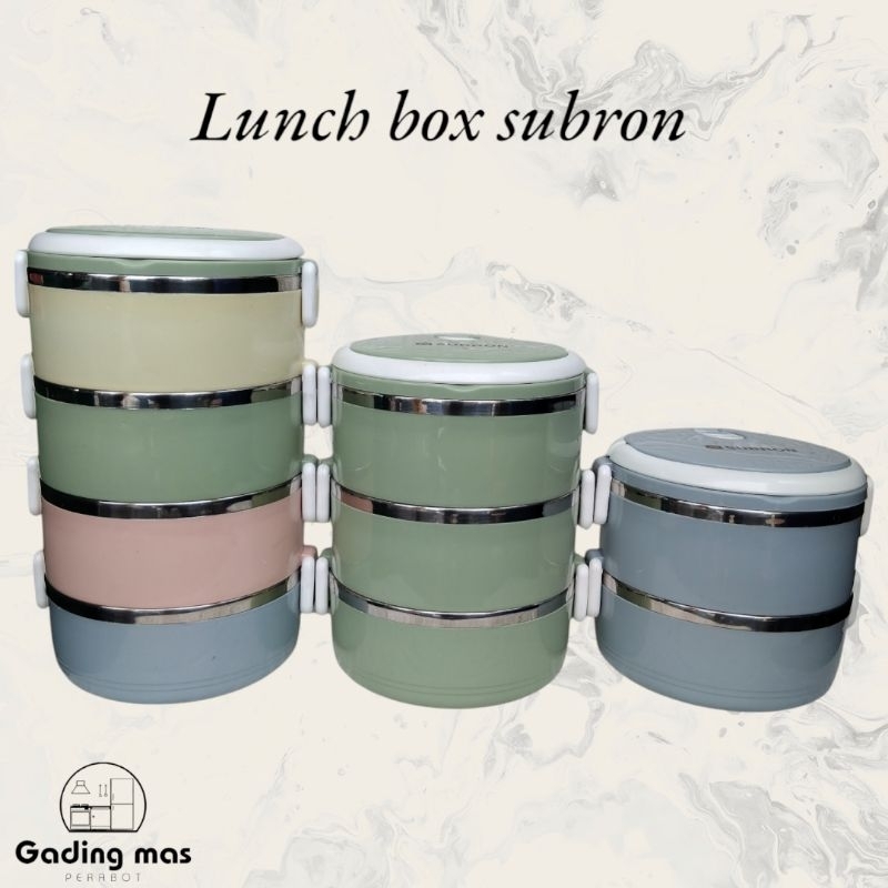 Jual SUBRON LUNCH BOX SUSUN / RANTANG SUSUN / RANTANG PLASTIK / RANTANG ...
