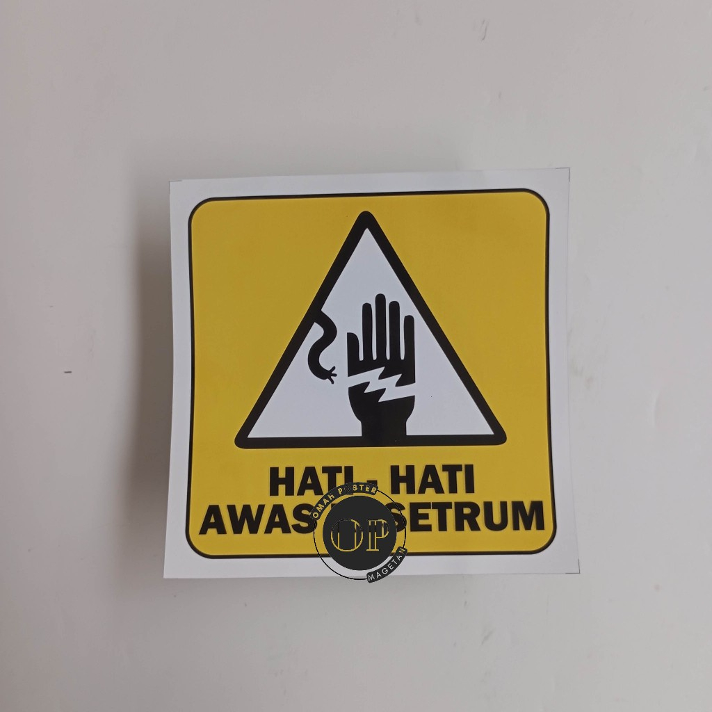 Jual Stiker Hati-Hati Awas Kesetrum - Awas Setrum - Listrik Tegangan Tinggi | Shopee Indonesia