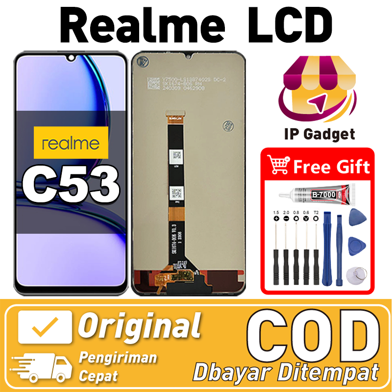 Jual Original LCD Realme C53 fullset ori asli Layar hp touchscreen ...