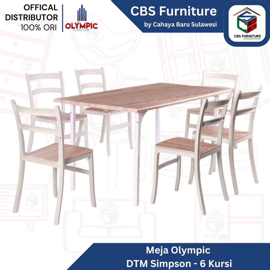 Jual Olympic - Meja Makan Olympic Dining Table DTM Simpson | Shopee Indonesia