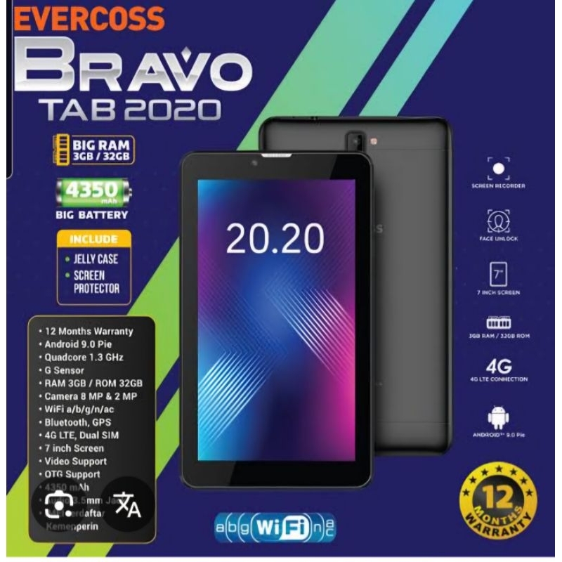 Jual EVERCOSS TABLET BRAVO 2020 7" GARANSI RESMI | Shopee Indonesia