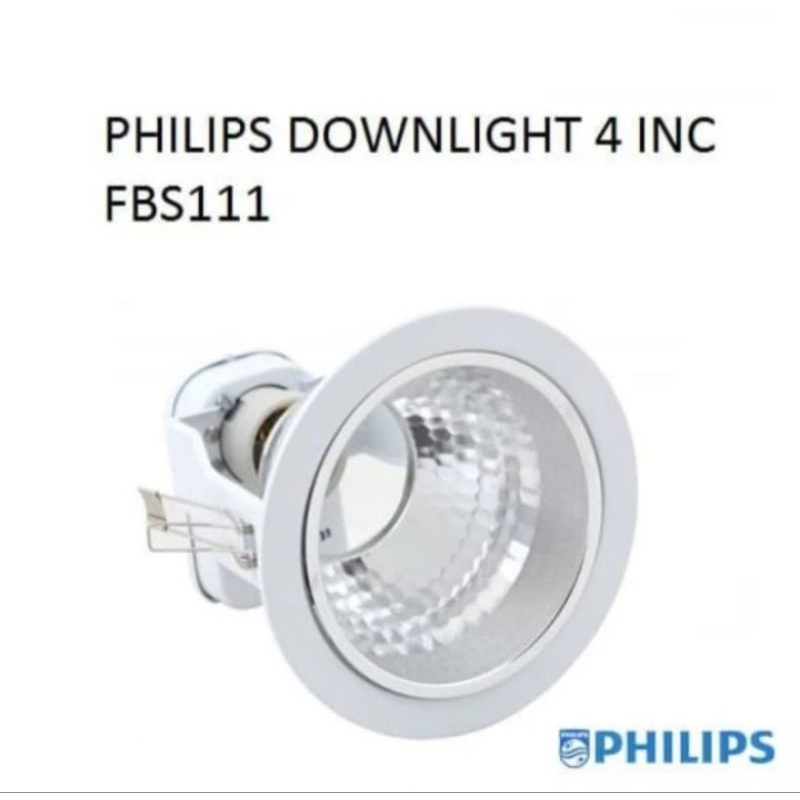 Jual PHILIPS Rumah Lampu Downlight 4 Inch Putih FBS111C / Kap Lampu ...