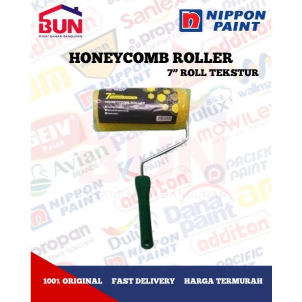 Jual Nippon Paint Honeycomb Roller 7 Inch / Roll Cat Textur/ TILELAC ...