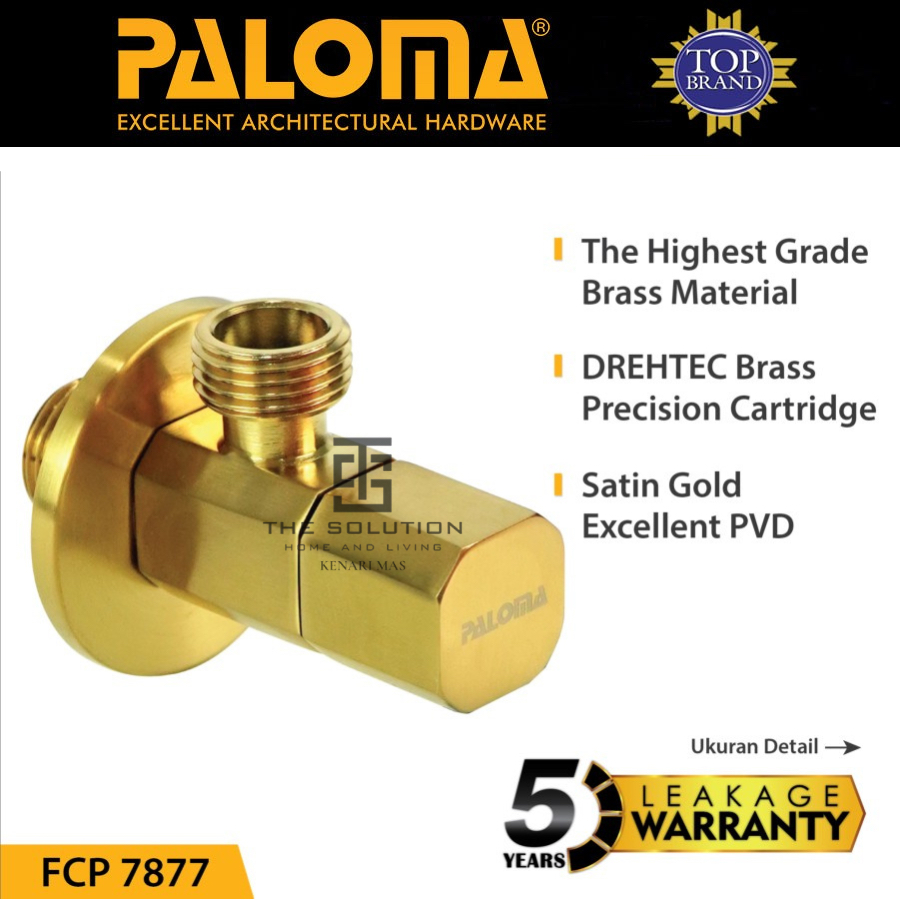 Jual PALOMA FCP 7877 Keran Stop Tembok Toilet WC Jet Shower Valve Kran ...