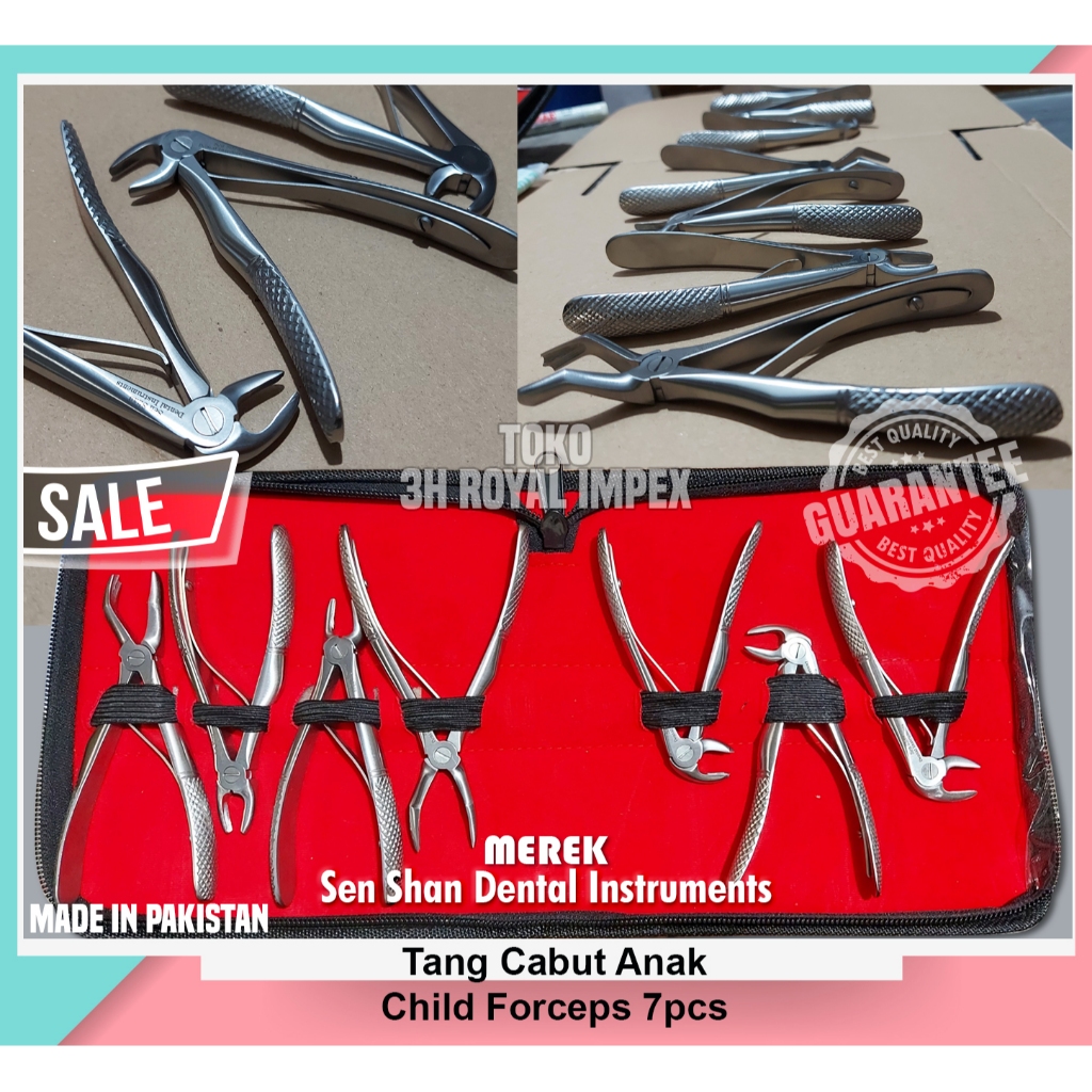Jual Tang Cabut anak/Child Tooth Extraction Forceps Set 7pcs | Shopee ...