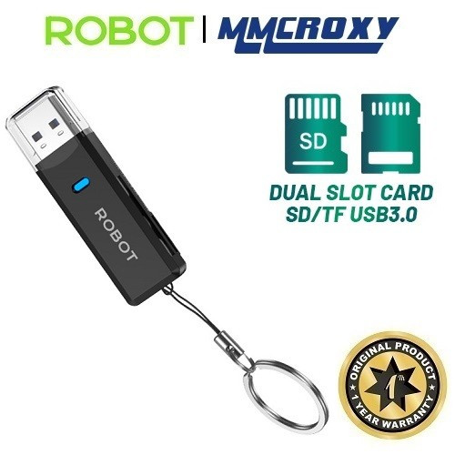 Jual Robot CR102S Card Reader USB 3.0 Dual Slot Card SD Card/TF Card ...