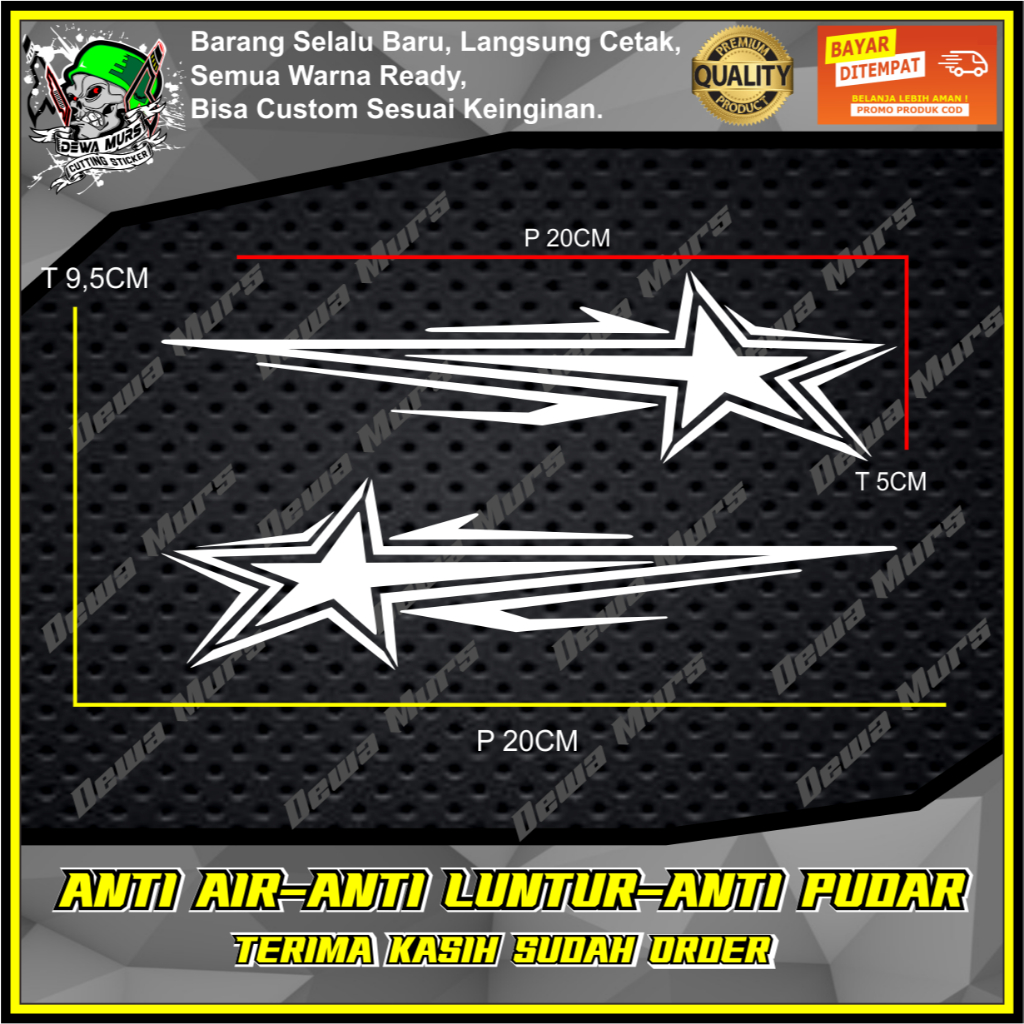 Jual Cutting Sticker BINTANG CLING KANAN KIRI | Shopee Indonesia