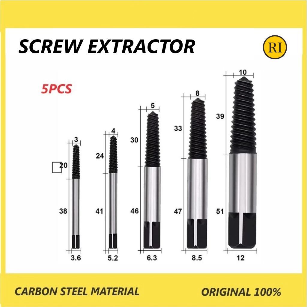 Jual Alat Pembuka Baut RIOGO Pipe Screw Extractor Set 5PCS Adjustable ...