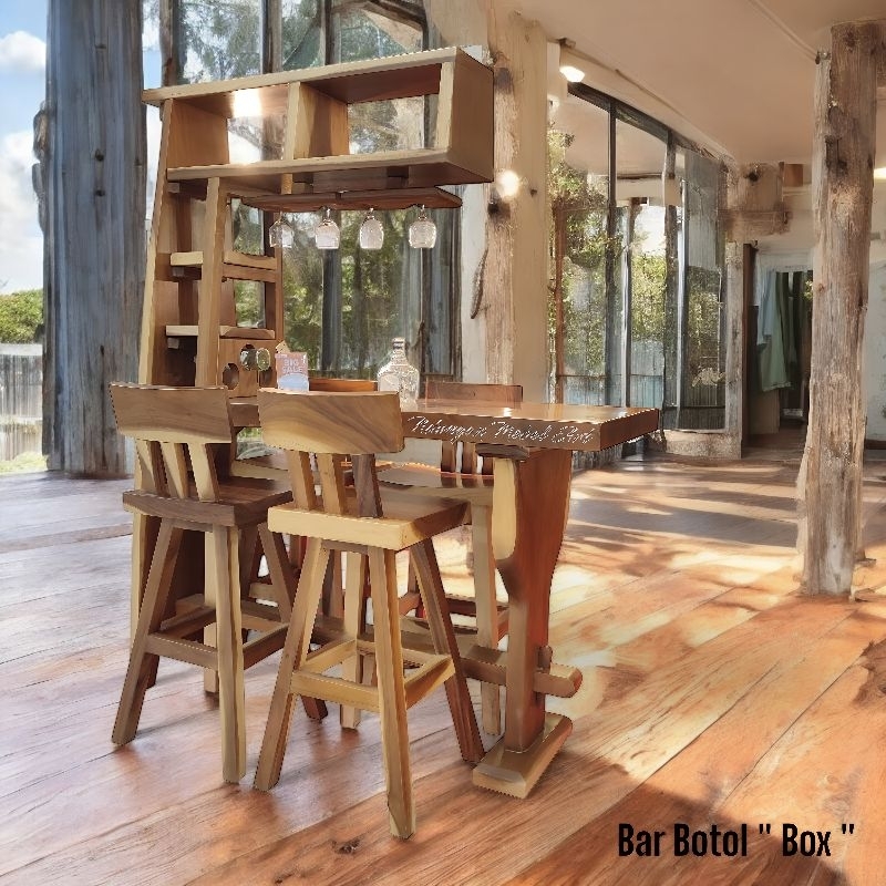 Jual Meja Bar botol kayu trembesi /suar | Shopee Indonesia