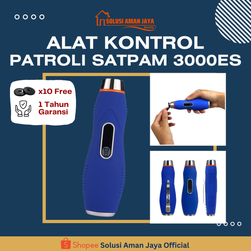 Jual Alat Kontrol Patroli Satpam SAJ-3000ES | Shopee Indonesia